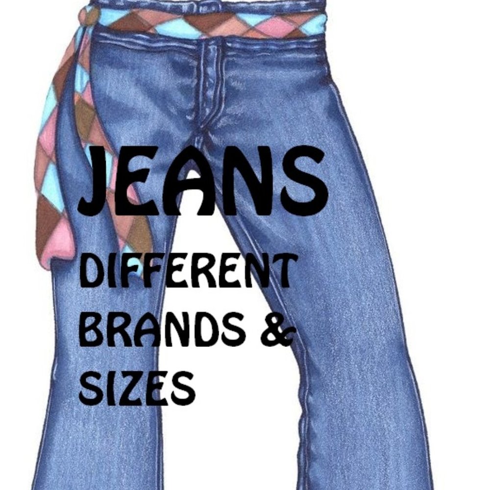 "Jeans" Different Brands+Different Sizes - Gem